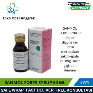 Jual SANMOL FORTE SYRUP 60 ML/MENURUNKAN DEMAM/PUSING/SAKIT KEPALA/NYERI | Shopee Indonesia