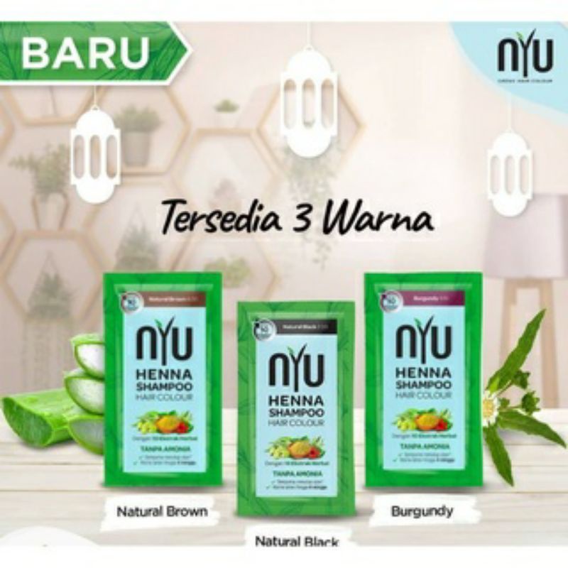 Jual nyu sampo hair color sachet original nyu pewarna rambut Indonesia ...