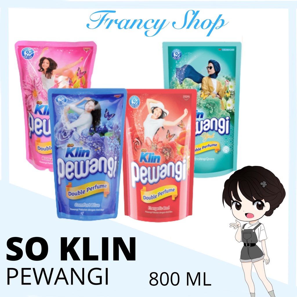 Jual Pelembut Pewangi Pakaian So Klin Pewangi Comfort Blue / Hijab ...