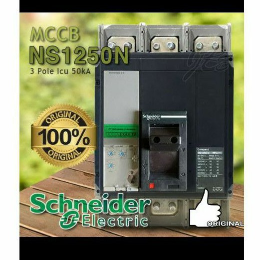 Jual MCCB BREAKER SCHNEIDER NS1250N 3P 1250A 50Ka MICROLOGIC 2.0 Original Indonesia|Shopee Indonesia