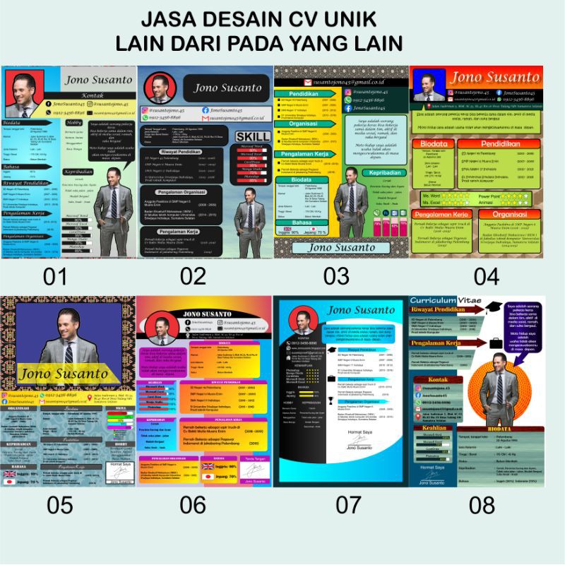 Jual Jasa Desain CV Unik ( Bisa tambah tanda tangan dan request gambar ...
