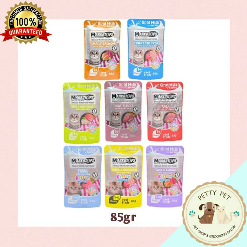 Jual MARKOTOP Pouch / Cat Wet Food Sachet 85 Gram 24pc/dus | Shopee ...