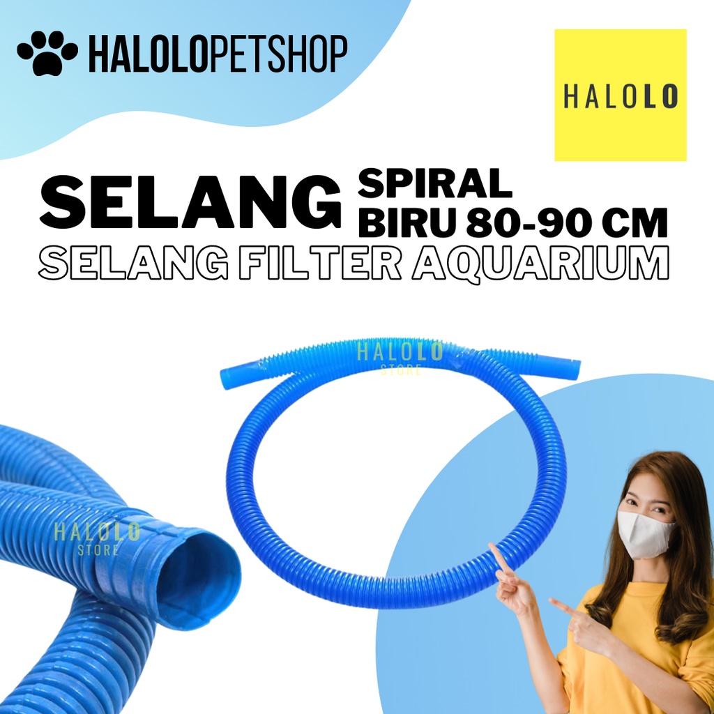 Jual Selang Spiral Biru Filter Aquarium 80-90cm | Shopee Indonesia