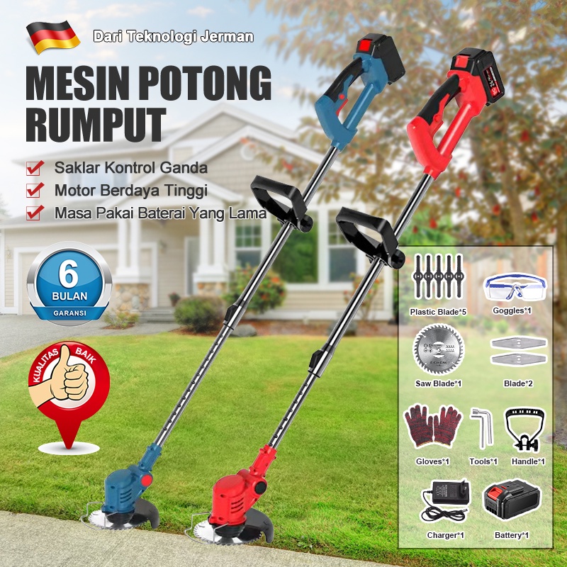 Jual Mesin Potong Rumput 48 Volt Pemotong Rumput Portable Cordless ...