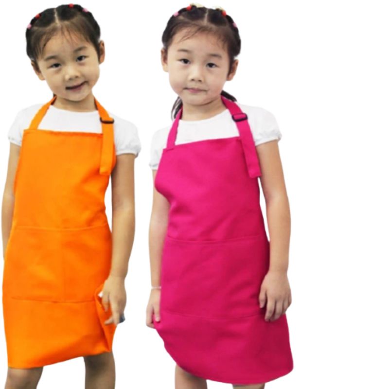 Jual Celemek anak / Apron anak / Celemek anak tebal murah | Shopee ...