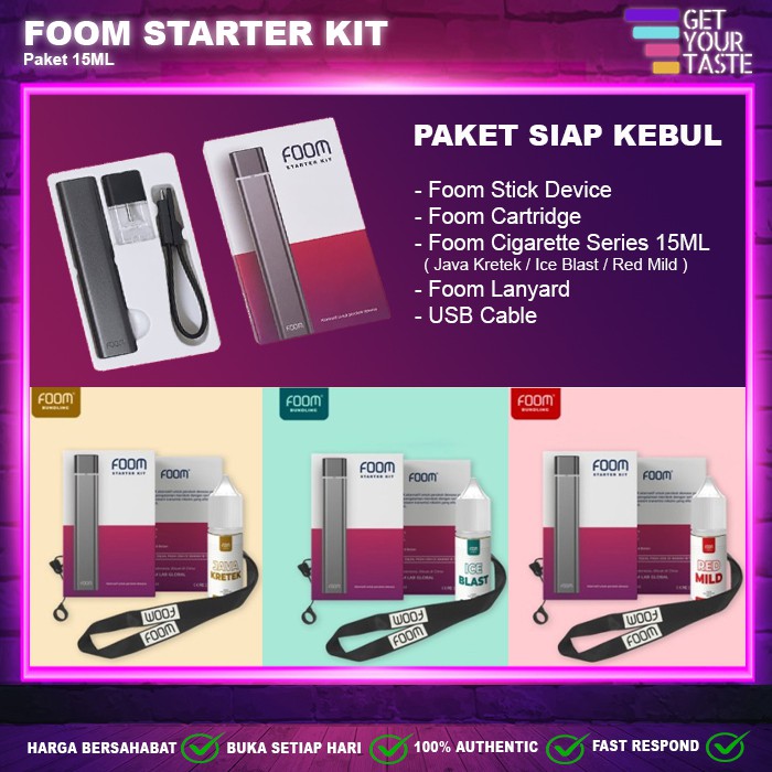 Jual Paket Siap Kebul Foom Starter Kit by Foom Lab - 100% Authentic ...