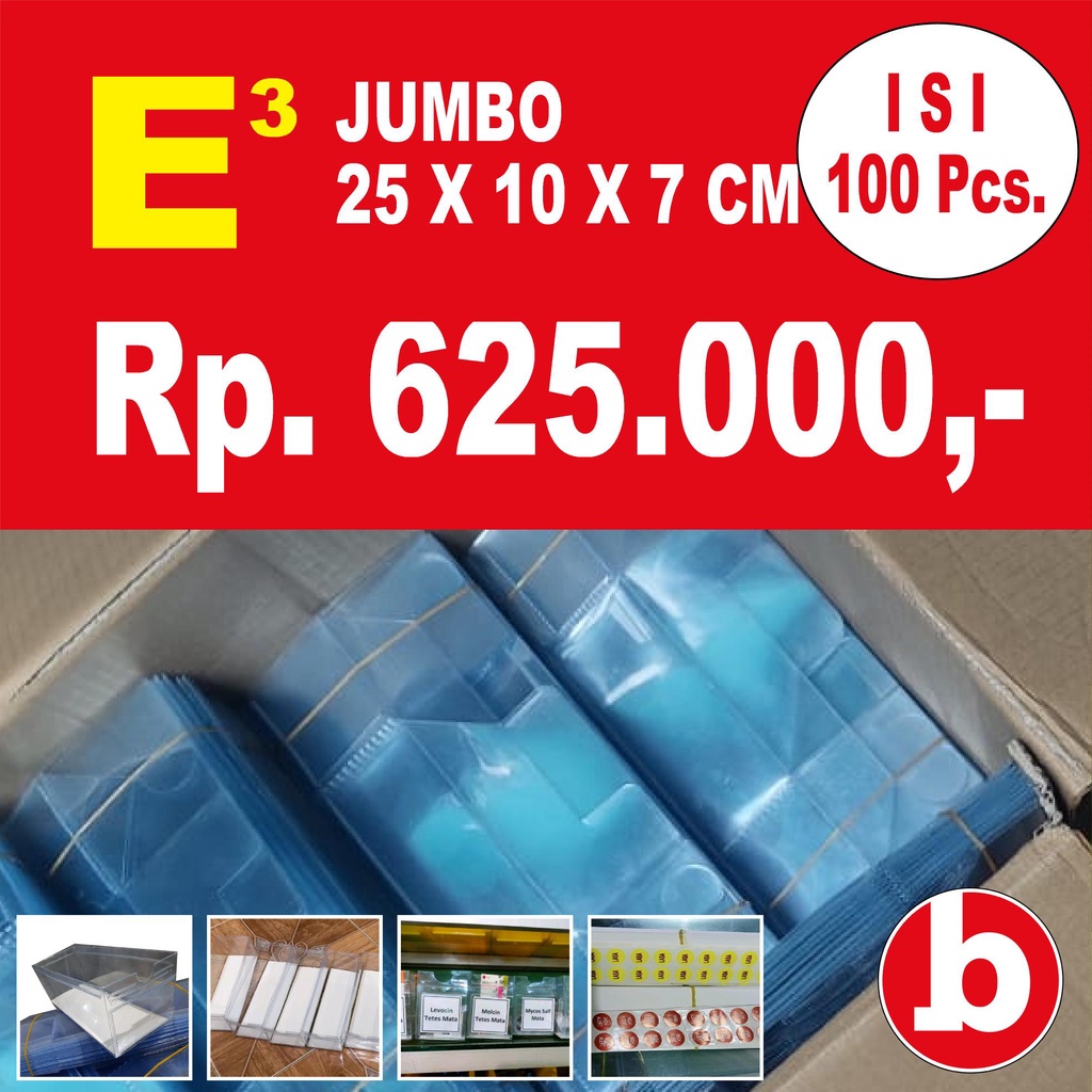 Jual kotak obat mika plastik ukuran super jumbo isi 100pcs | Shopee ...