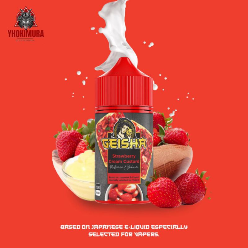 Jual LIQUID VAPE-GEISHA STRAWBERRY CREAM CUSTARD | Shopee Indonesia