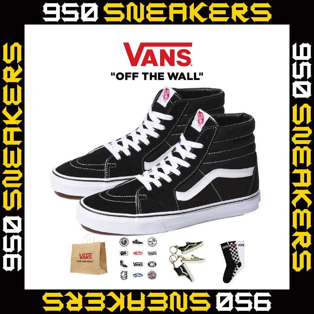 Jual Vans Sk8 Hi Classic Black White Original Shopee Indonesia