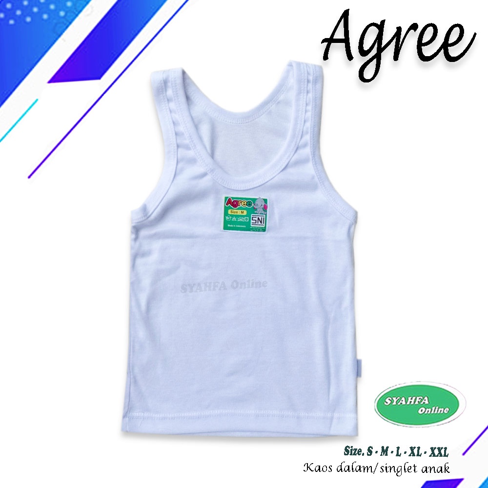 Jual 3 pcs - SINGLET AGREE PUTIH ST 02 | SINGLET ANAK / Kaos Kutang ... Jual 3 pcs - SINGLET AGREE PUTIH ST 02 | SINGLET ANAK / Kaos Kutang ...