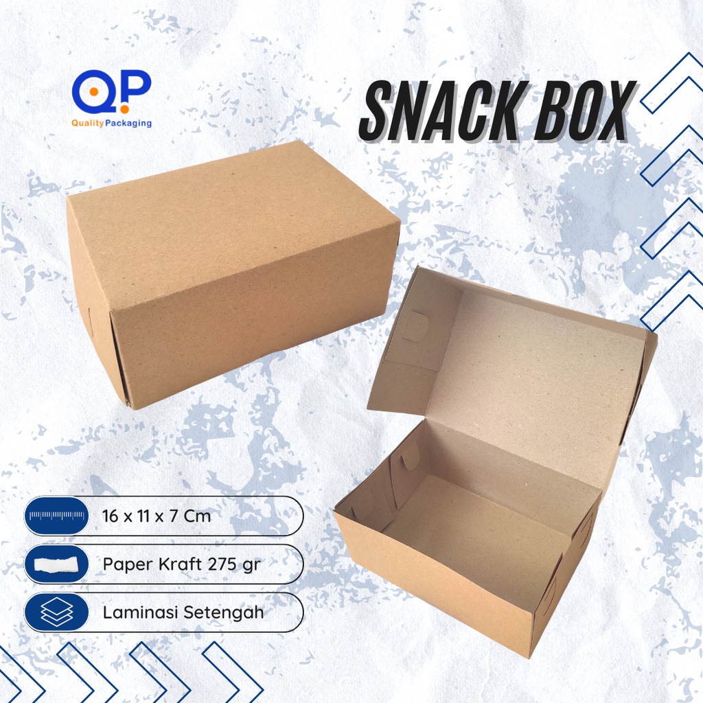 Jual Box Snack Polos Kraft Coklat S + laminasi Fried Chicken Kemasan ...
