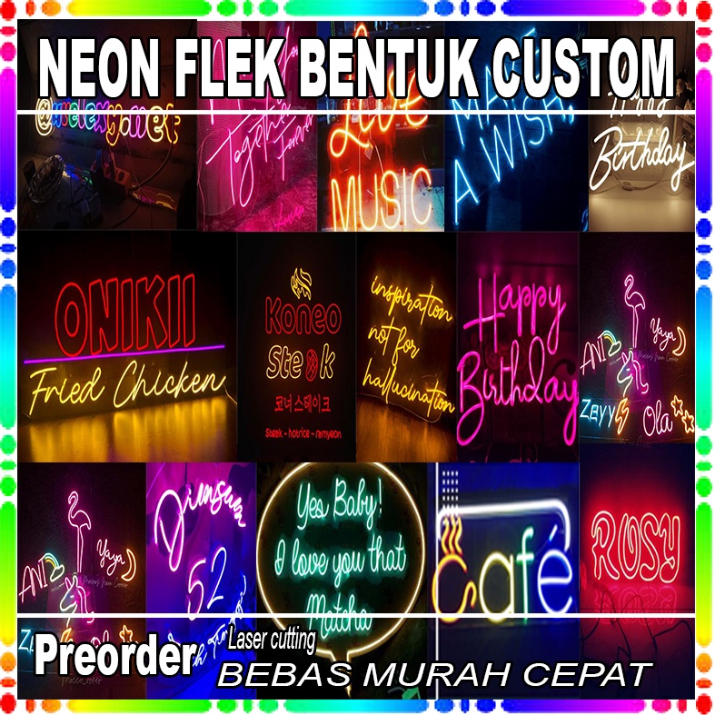 Jual Neon flex sign huruf custom | Shopee Indonesia