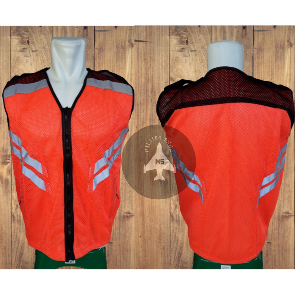 Jual Rompi Safety Vest / Rompi Proyek Orange Reflector Vest | Shopee ...
