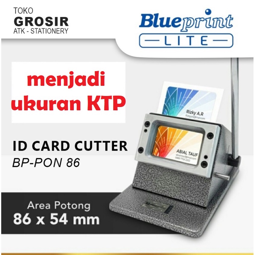 Jual Alat Plong ID Card Cutter BLUEPRINT Mesin Potong IDcard Punch Pon ...