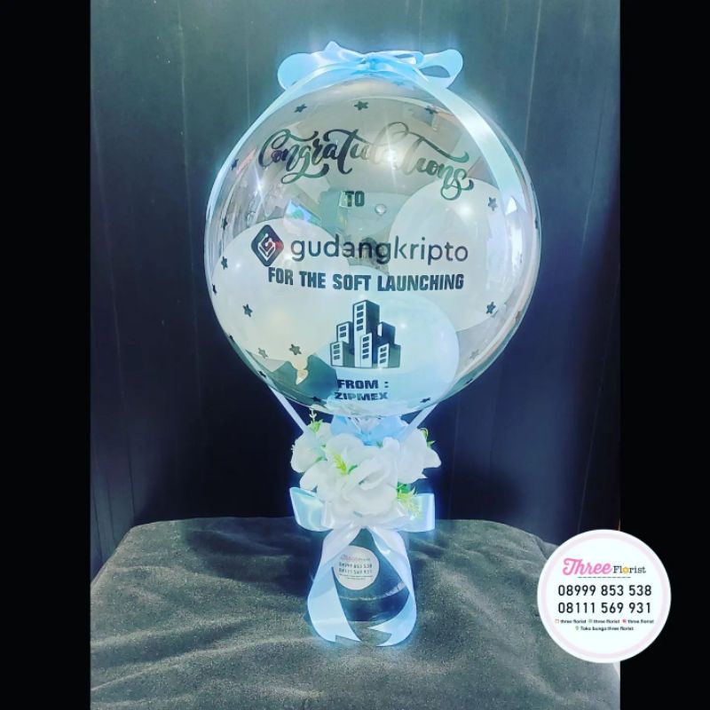 Jual box bunga balon hadiah / hadiah untuk ucapan grandopening / hadiah ...