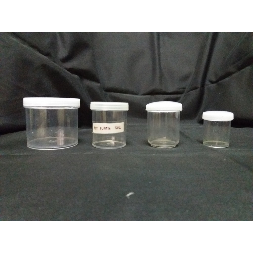 Jual Pot Plastik Obat Pot Salep Pot Slime Tutup Putih 1 pak 100 pc ...