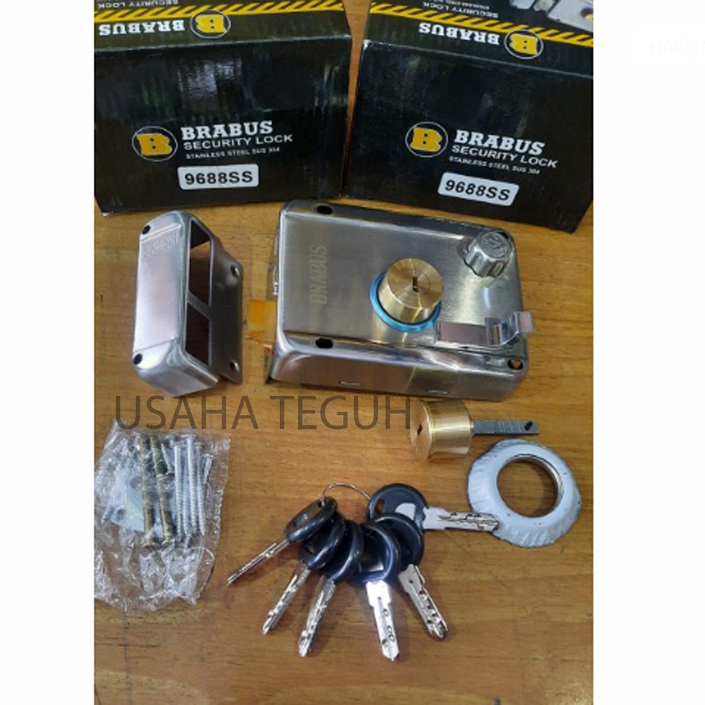 Jual Kunci Pintu Otomatis / Kunci Pintu Besi Otomatis Stainless Steel ...