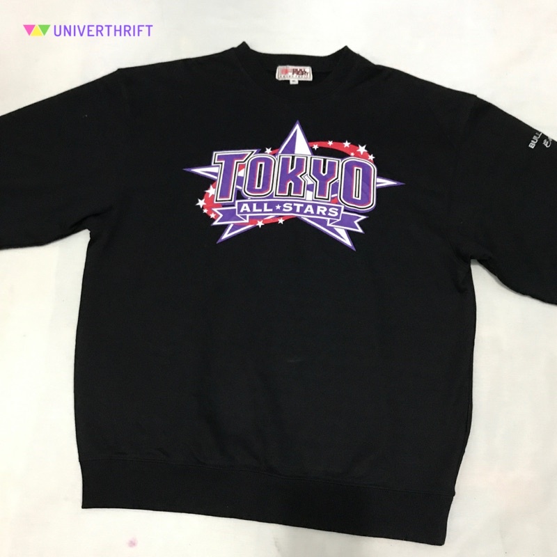 Jual BULL FIGHT BASKETBALL Tokyo All Star Black Crewneck Second (Size L ...