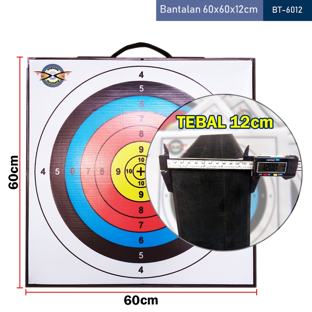 Jual Bantalan Face Target 60x60x12cm | Papan Target Sasaran Panah ...
