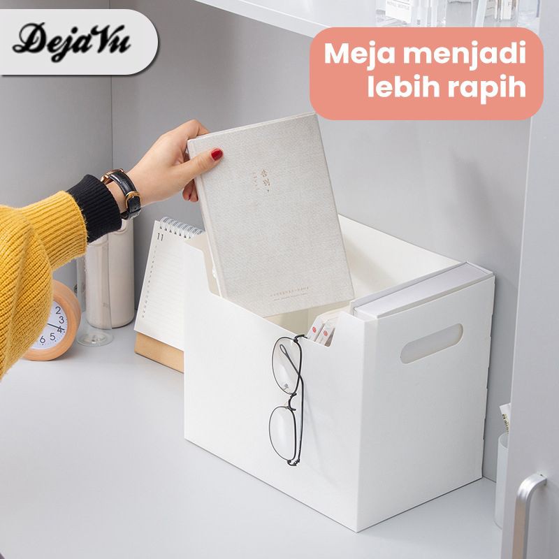 Jual Dejavu Storage Box Buku Desktop Container Box Meja Kantor Rak ...
