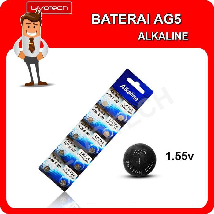 Jual BATERAI AG5 LR754 ALKALINE Batu Batre kancing Button Cell Battery ...