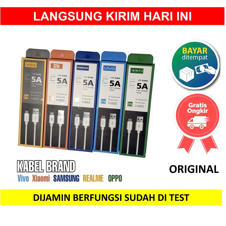 Jual Kabel Data C70 5A Micro USB Merek Samsung 1 Meter KD 5 Ampere A ...