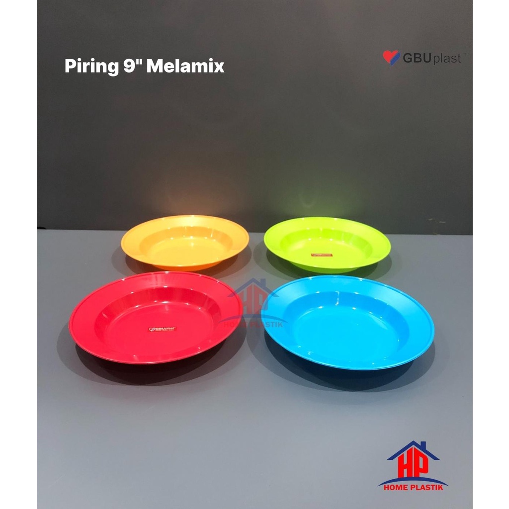 Jual GBU PLAST - Piring Melamix 9 Inch / Piring Plastik / Piring Makan ...