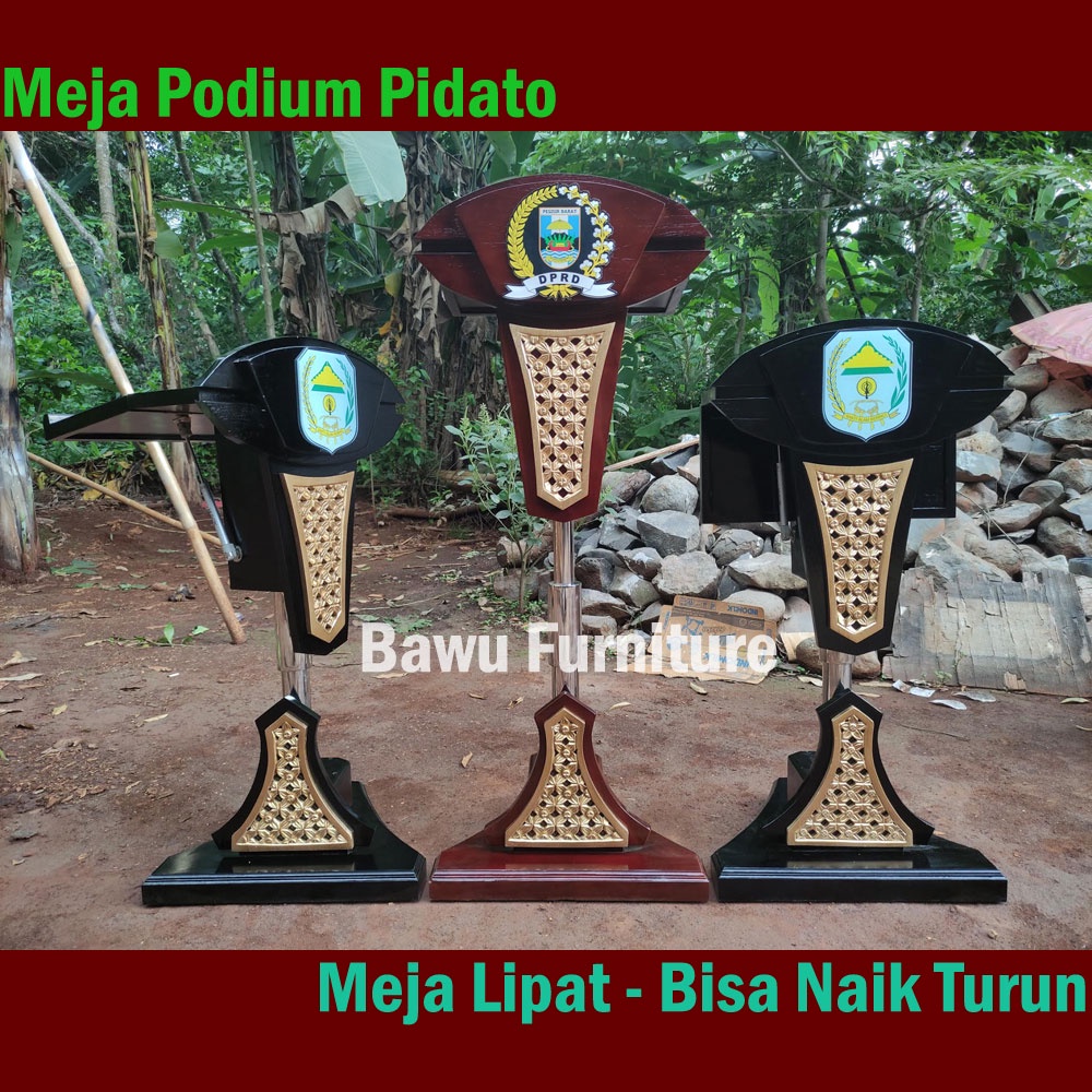 Jual Meja Mimbar Podium Jati Minimalis, Podium jokowi Mimbar Pidato ...