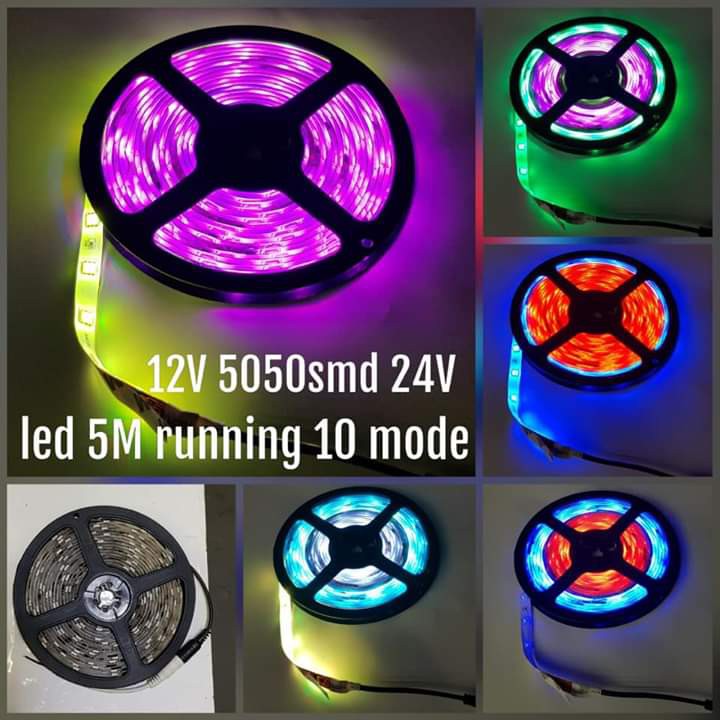 Jual LED ROLL 5050 PANJANG 5 METER 10 WARNA PAKAI REMOT | Shopee Indonesia