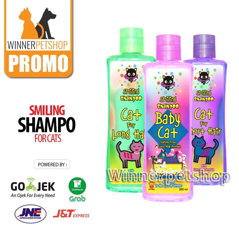 Jual Shampoo Kucing - Smiling Baby Cat 200ml - Smiling Cat Shampoo ...