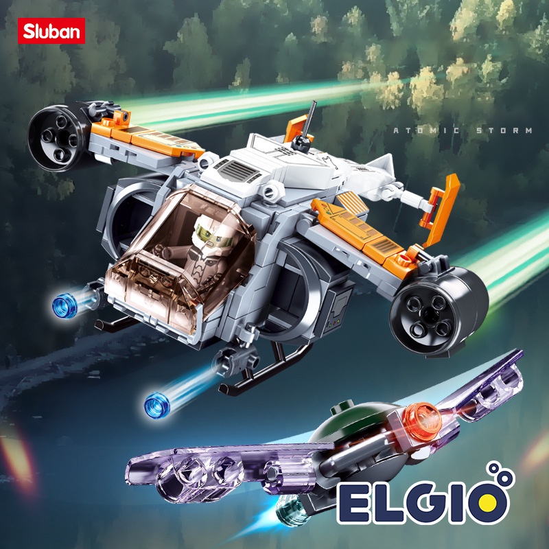 Jual Sluban Bricks Pesawat Luar Angkasa Seri Atomic Storm B0910 ...