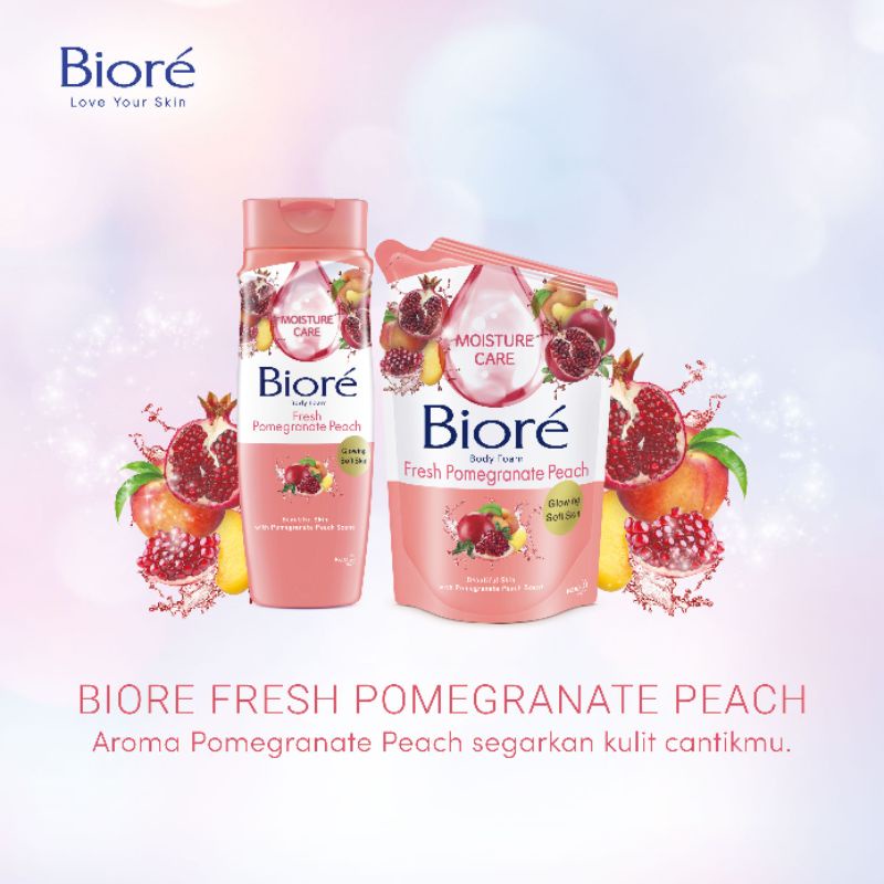 Jual BIORE BEAUTY BODY FOAM FRESH POMEGRANATE PEACH | Shopee Indonesia