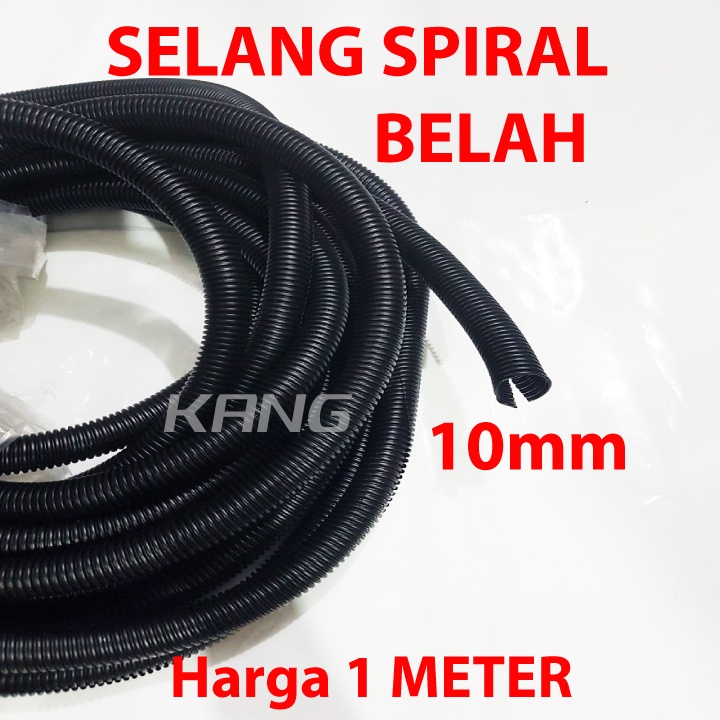 Jual [1 meter] 10mm Selang Spiral Flexible Belah Bungkus Kabel ...