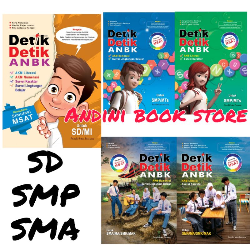 Jual BUKU DETIK-DETIK ANBK LITERASI-NUMERASI UNTUK SD,SMP,SMA,dan SMK ...