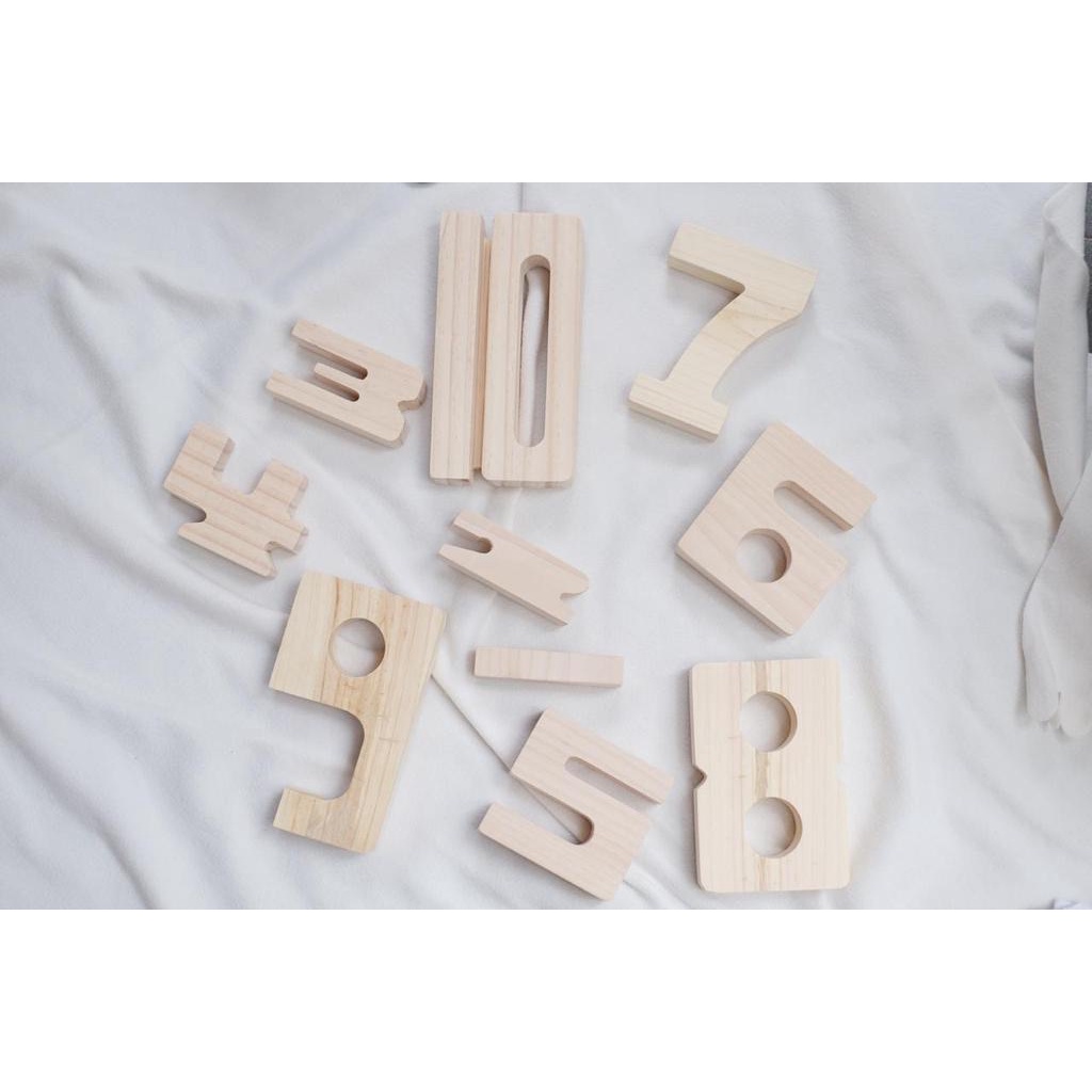 Jual Wooden Number Blocks Mainan Balok Angka Kayu | Shopee Indonesia