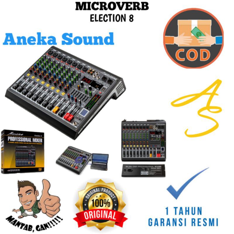 Mixer Audio Microverb Election 8 Mixer 8 Channel Original | Shopee Indonesia