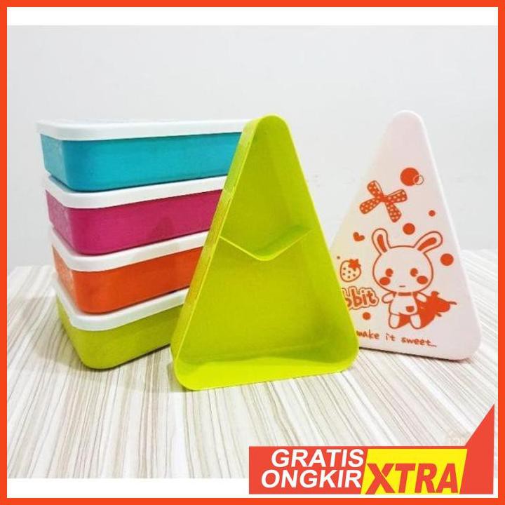 Jual Model Terbaik Kotak Makan Segitiga Lunch Box Bentuk Pizza Sandwich ...