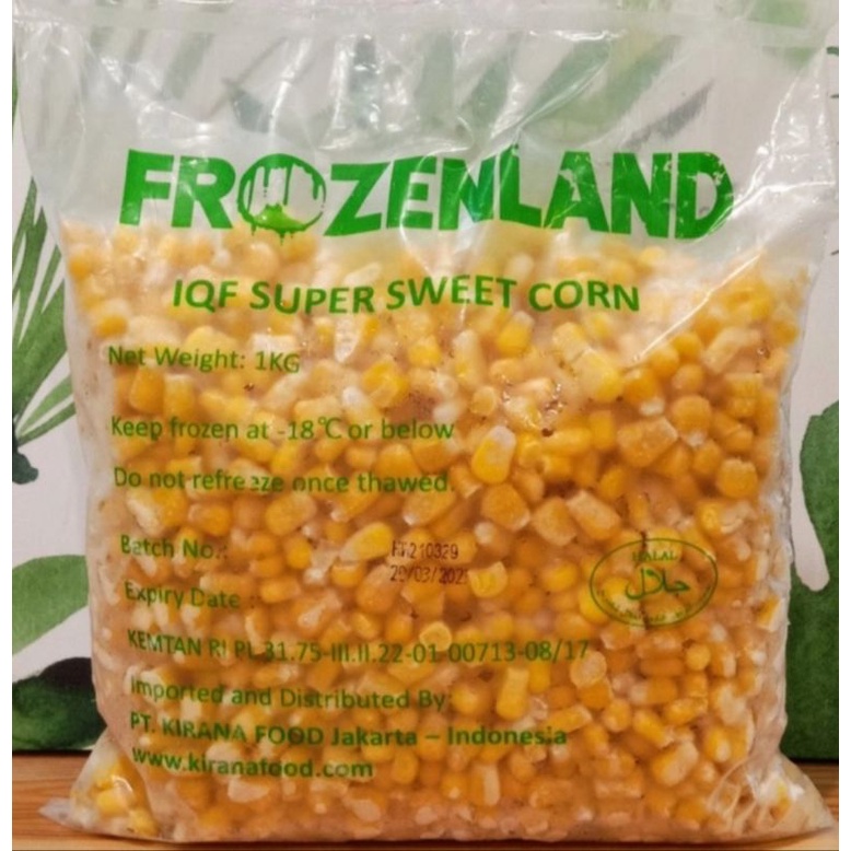 Jual Sweet Corn / Jagung Manis Pipil Jasuke Frozenland Frozen Food 1kg ...