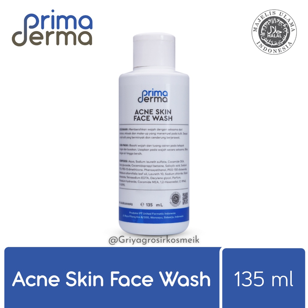 Jual ACNE SKIN FACE WASH/ SABUN ACNE PRIMADERMA/ SABUN ACNE (KEMASAN ...