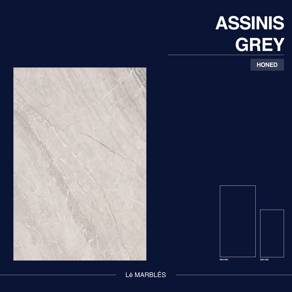Jual [Le MARBLES] Marble Tile - Assinis Grey - Honed 60x120/90x180cm | Shopee Indonesia