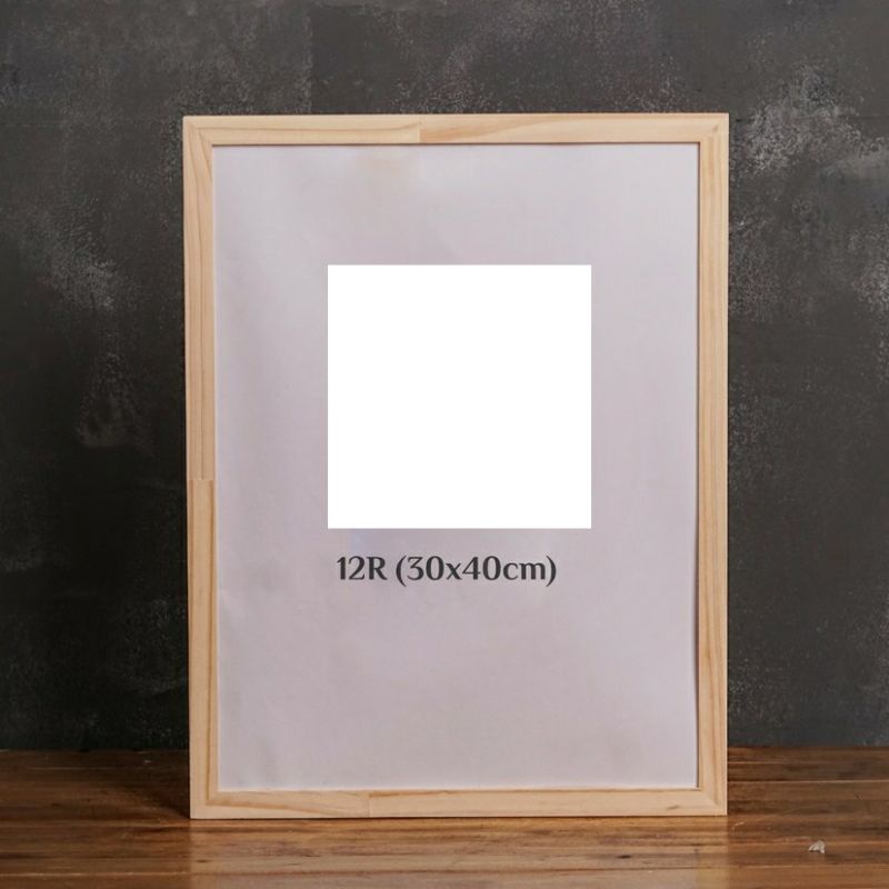 Jual Figura kayu frame kayu pigora kayu bingkai kayu ukuran 12R ...
