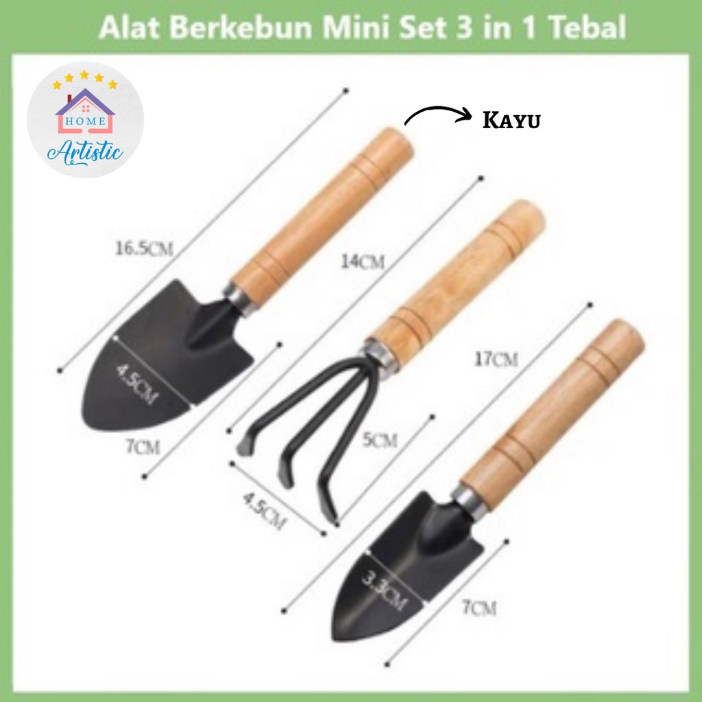 Jual Alat Berkebun Mini set 3 in 1 Sekop Garpu Cangkul Taman Kebun ...
