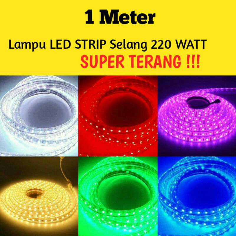 Jual LED STRIP SELANG 220V 8 WATT/ METER SUPER TERANG SMD 550 /LED ...