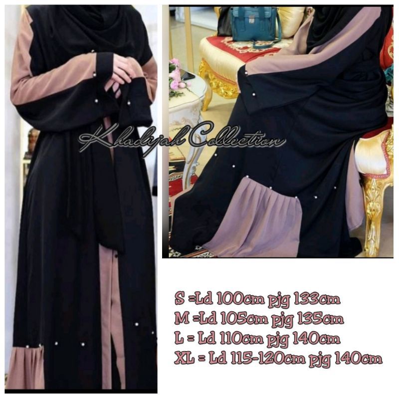 Jual SPESIAL ABAYA KOMBINASI OUTER MERMAID MUTIARA BY KHADIJAH ...