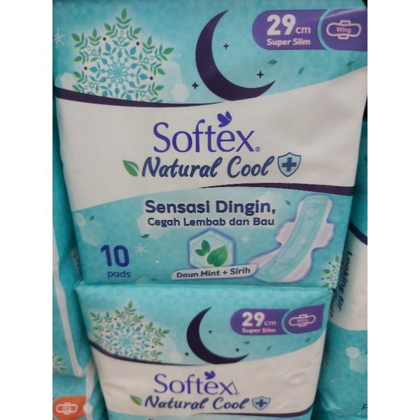 Jual Softex Natural Cool Night Daun Mint plus Sirih 29 cm isi 10 pads ...