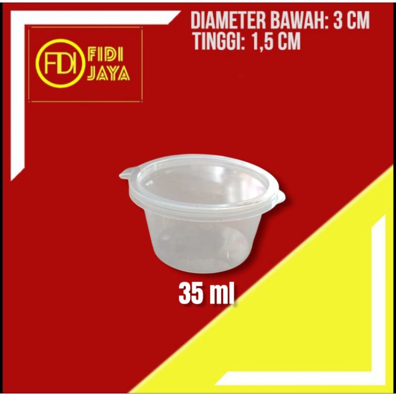Jual SAUCE CUP SAUCE CONTAINER CUP SAMBAL SAMBEL THINWALL SAOS 35 ML | Shopee Indonesia