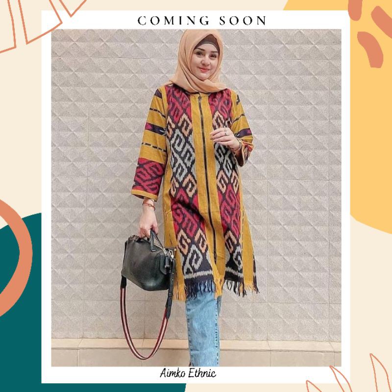 Jual baju tenun tunik tenun dress tenun tenun jepara tenun troso tenun asli baju etnik Indonesia ...