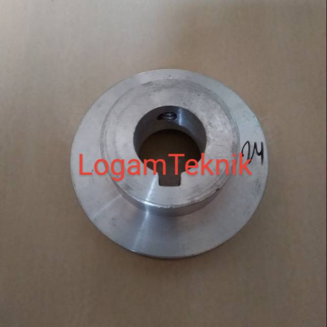 Jual Pulley pully puli A1 - 3 inch as 24 mm pulley alumunium | Shopee ...