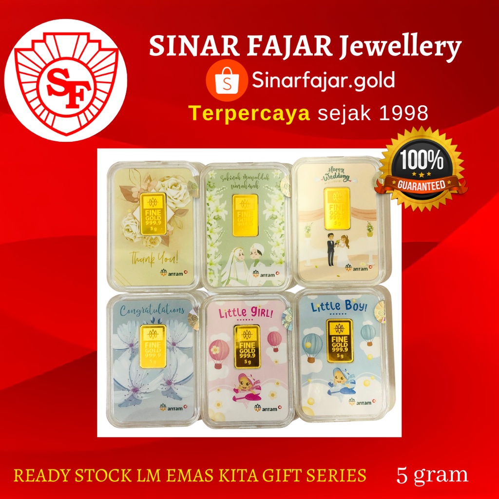 Jual LM HADIAH EMAS KITA 5 GRAM KEMASAN TERBARU KADAR 99.99% | Shopee ...
