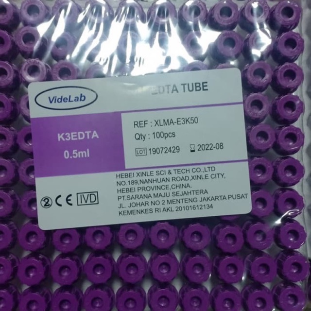 Tabung Darah / Tabung Edta 0,5ml / Vacutainer Edta Blood Collection ...